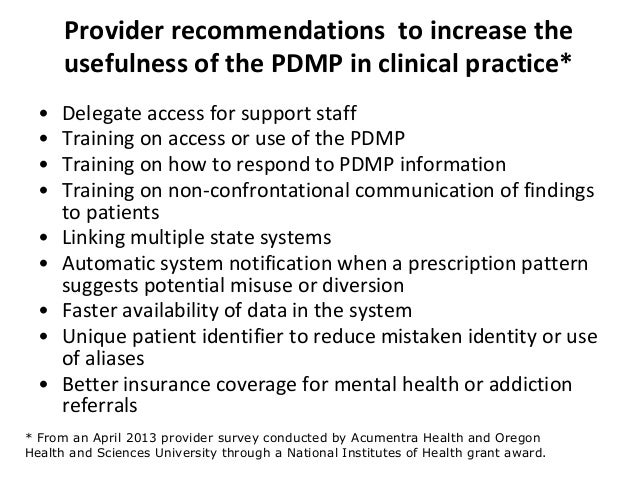 OR PDMP Program Details 2014