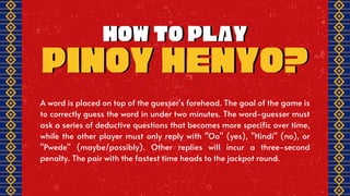 Copy of Pinoy Henyo Game Slidesnbbnbn.pdf | Television | Entertainment