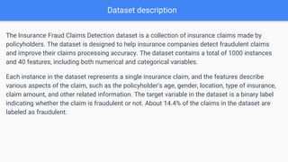 Insurance Fraud Claims Detection | PPTX