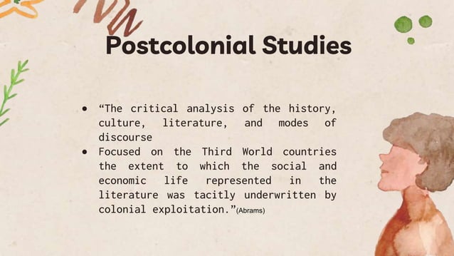 Friday: The Muted Tongue of the Post Colonial World | PPTX