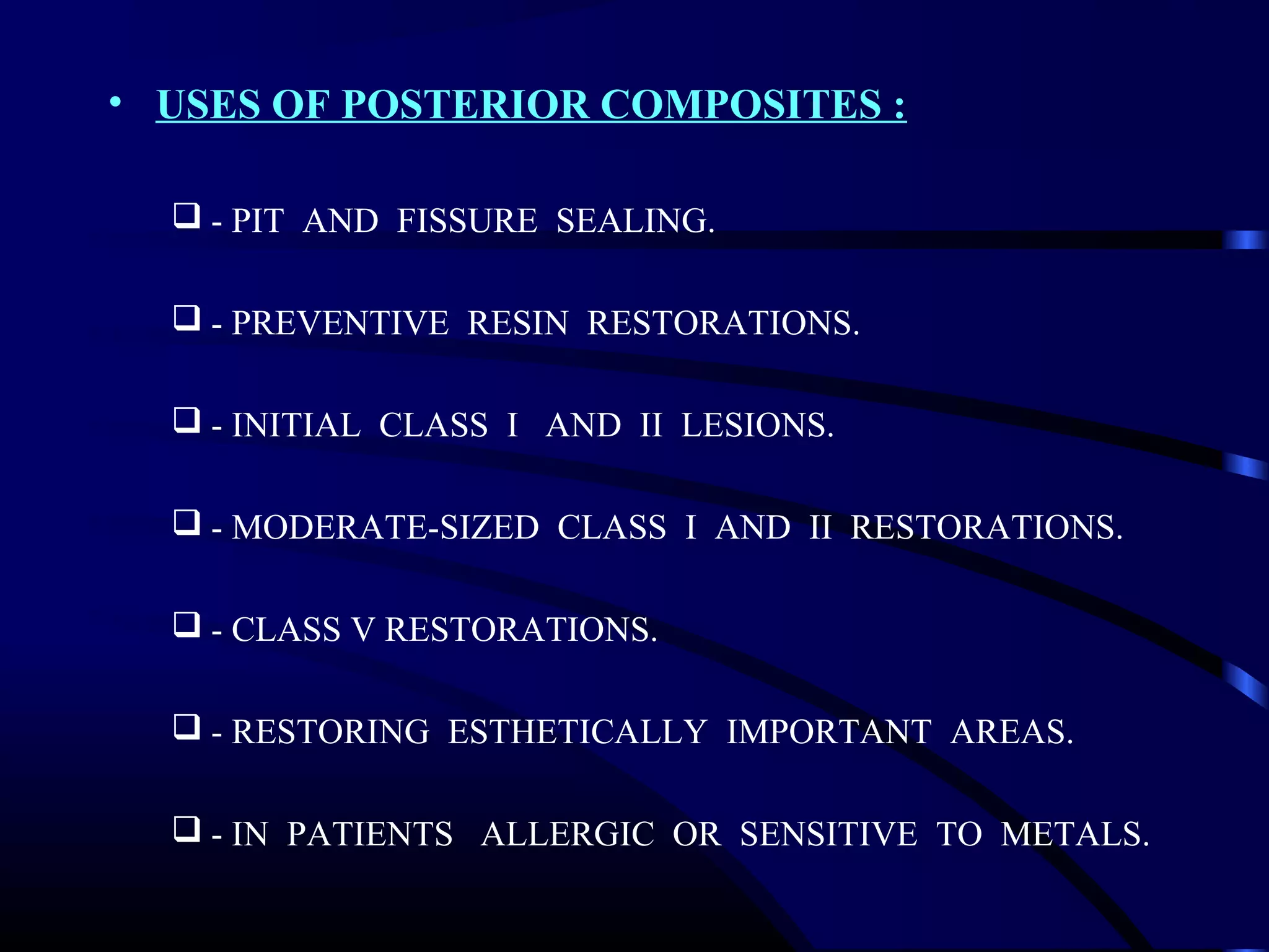 Copy of posterior composit restorations | PPT