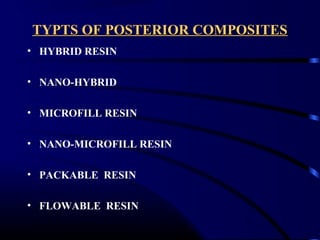 Copy of posterior composit restorations | PPT