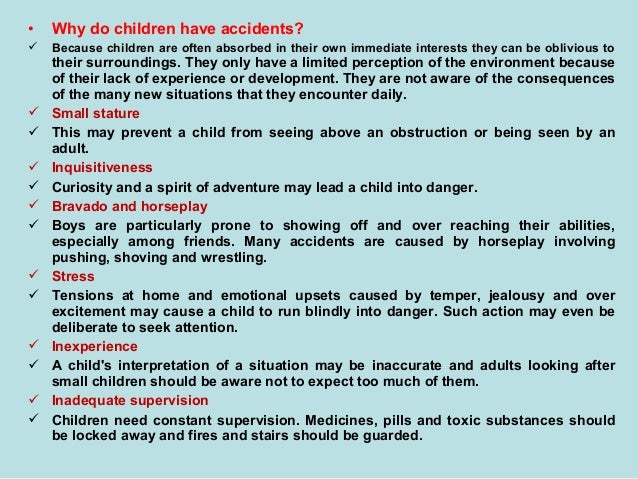 PREVENTION OF ACCIDENTS AMONG CHILDRENS.