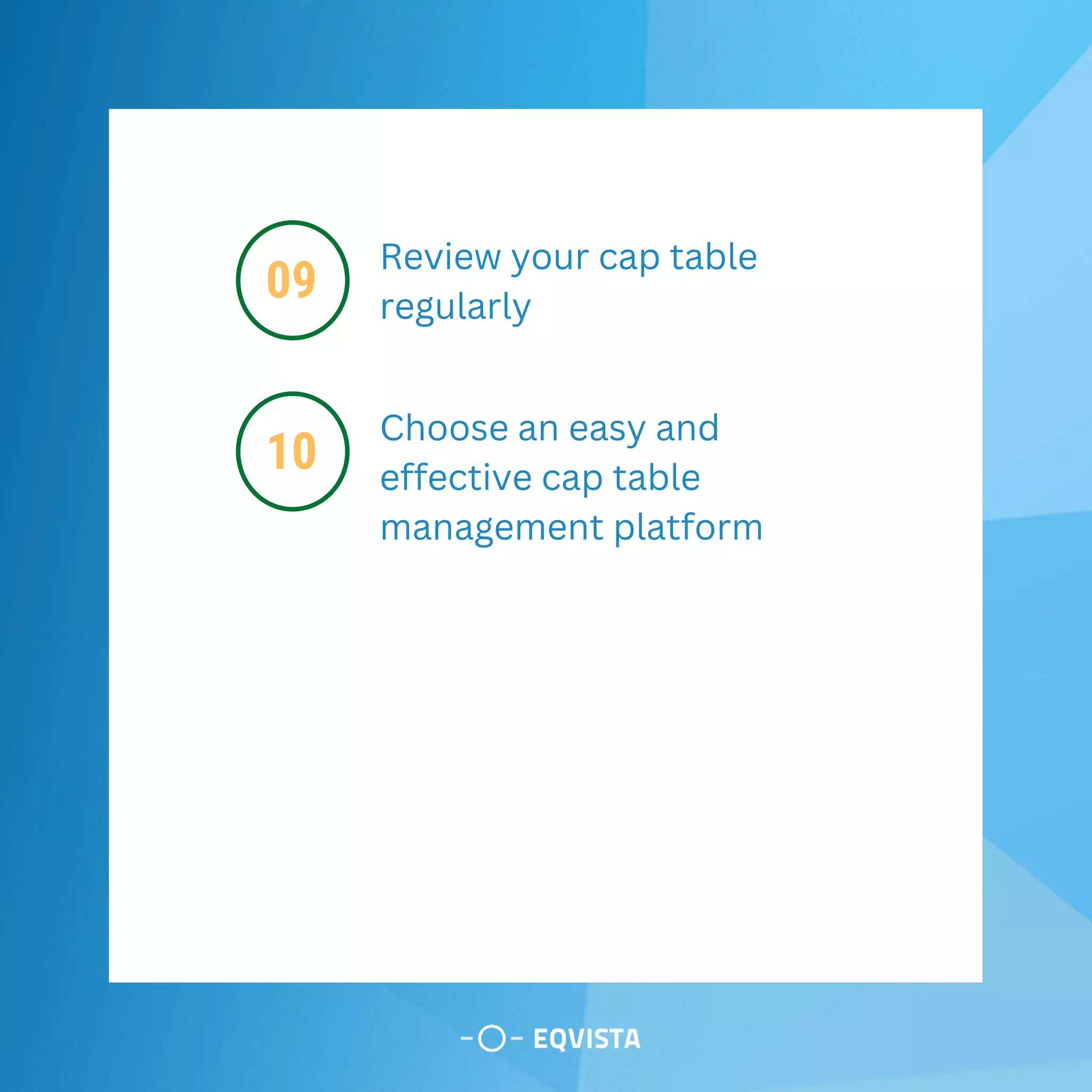 10 Rules of Cap Table Management | PDF