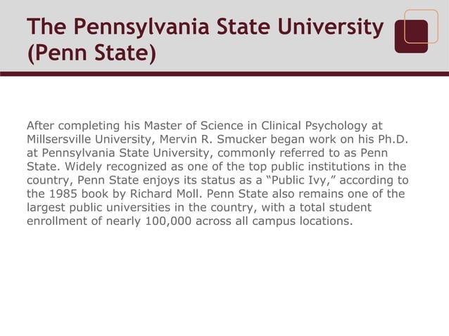 The Pennsylvania State University (Penn State) | PDF