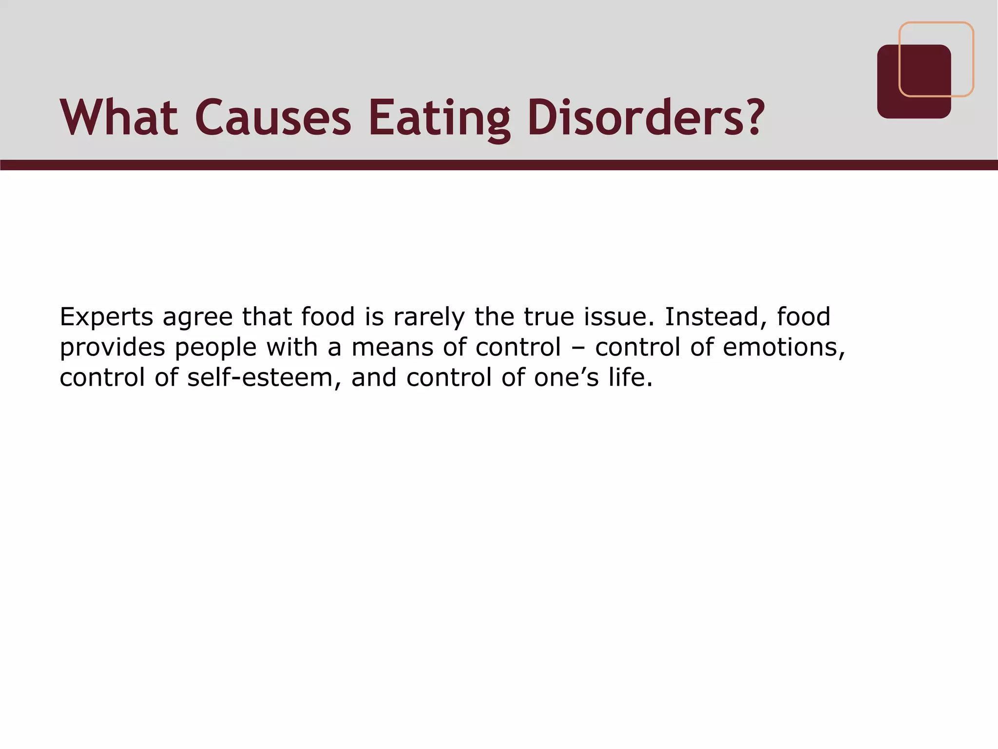 What Causes Eating Disorders? | PDF