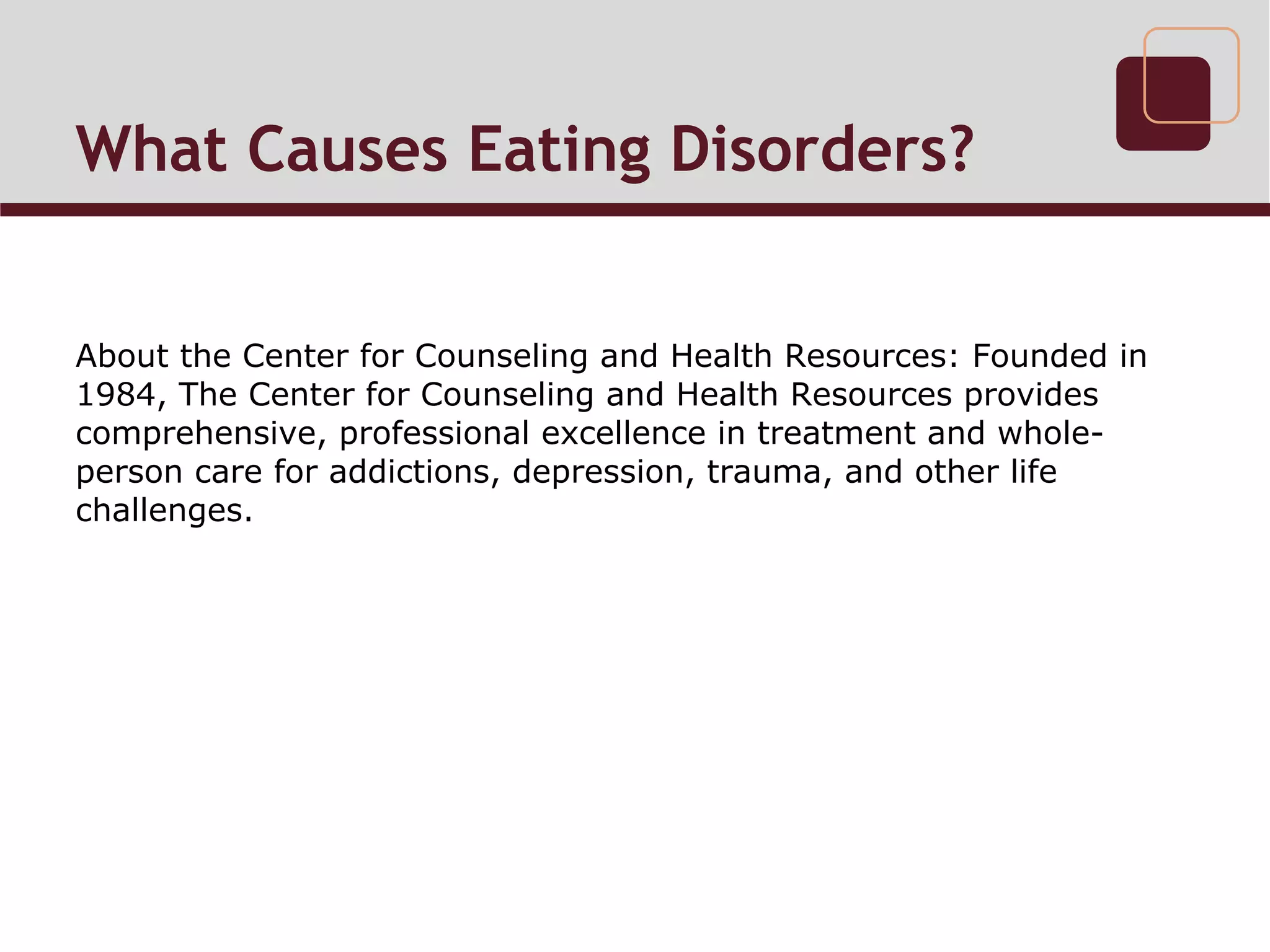 What Causes Eating Disorders? | PDF