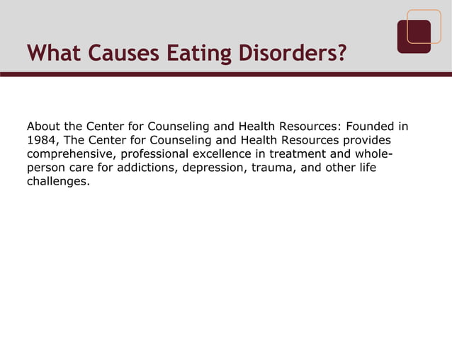 What Causes Eating Disorders? | PDF | Mental Health | Diseases and ...