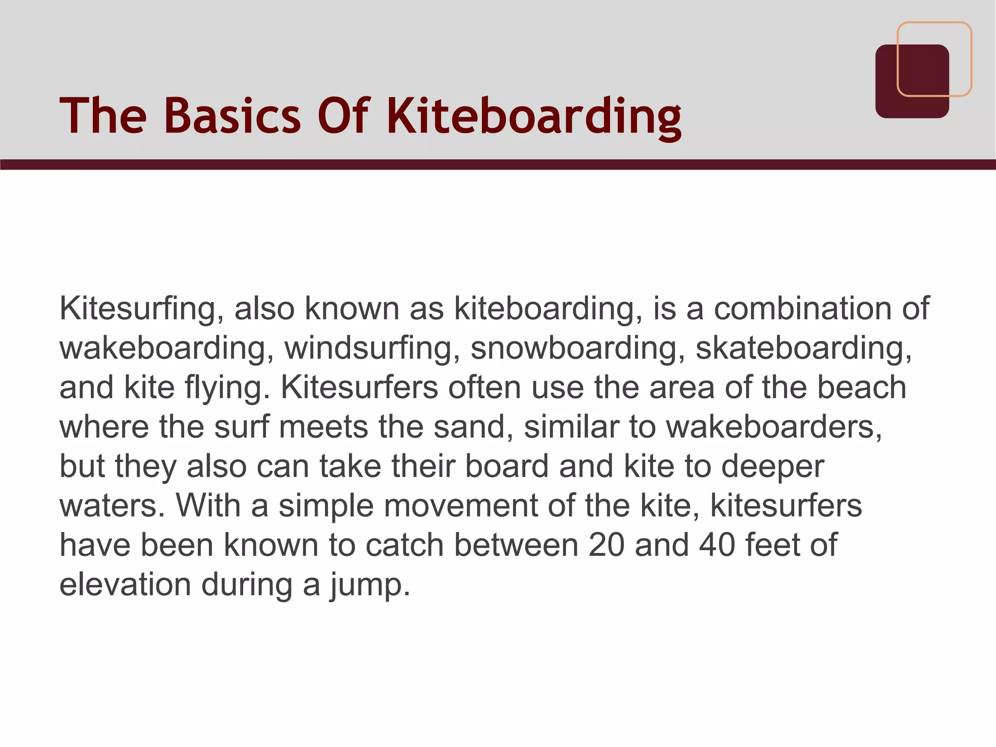 The Basics Of Kiteboarding | PDF