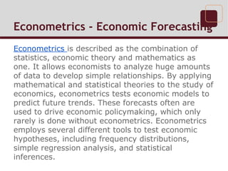 Econometrics - Economic Forecasting | PDF