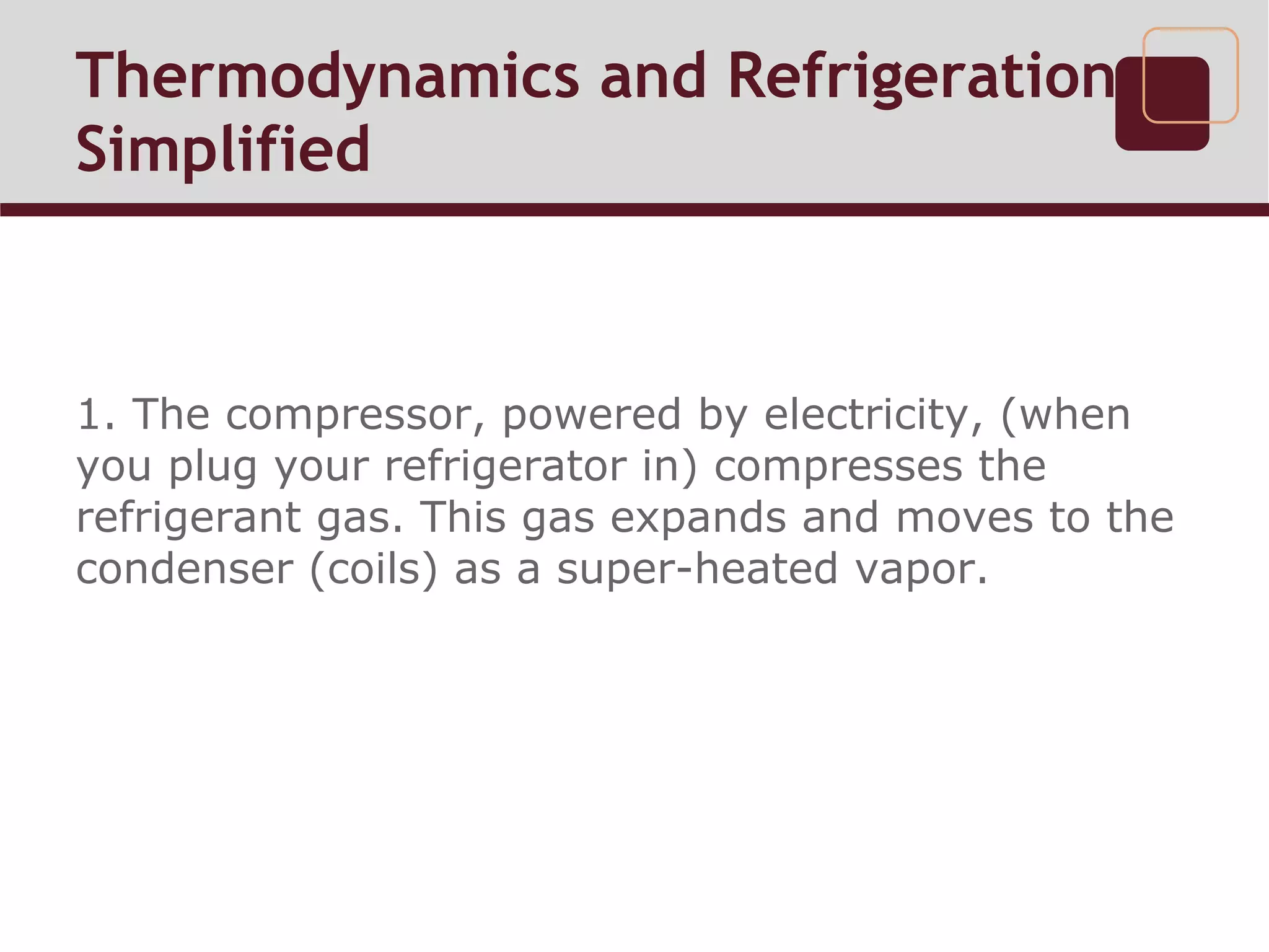 Thermodynamics and Refrigeration: Simplified | PDF