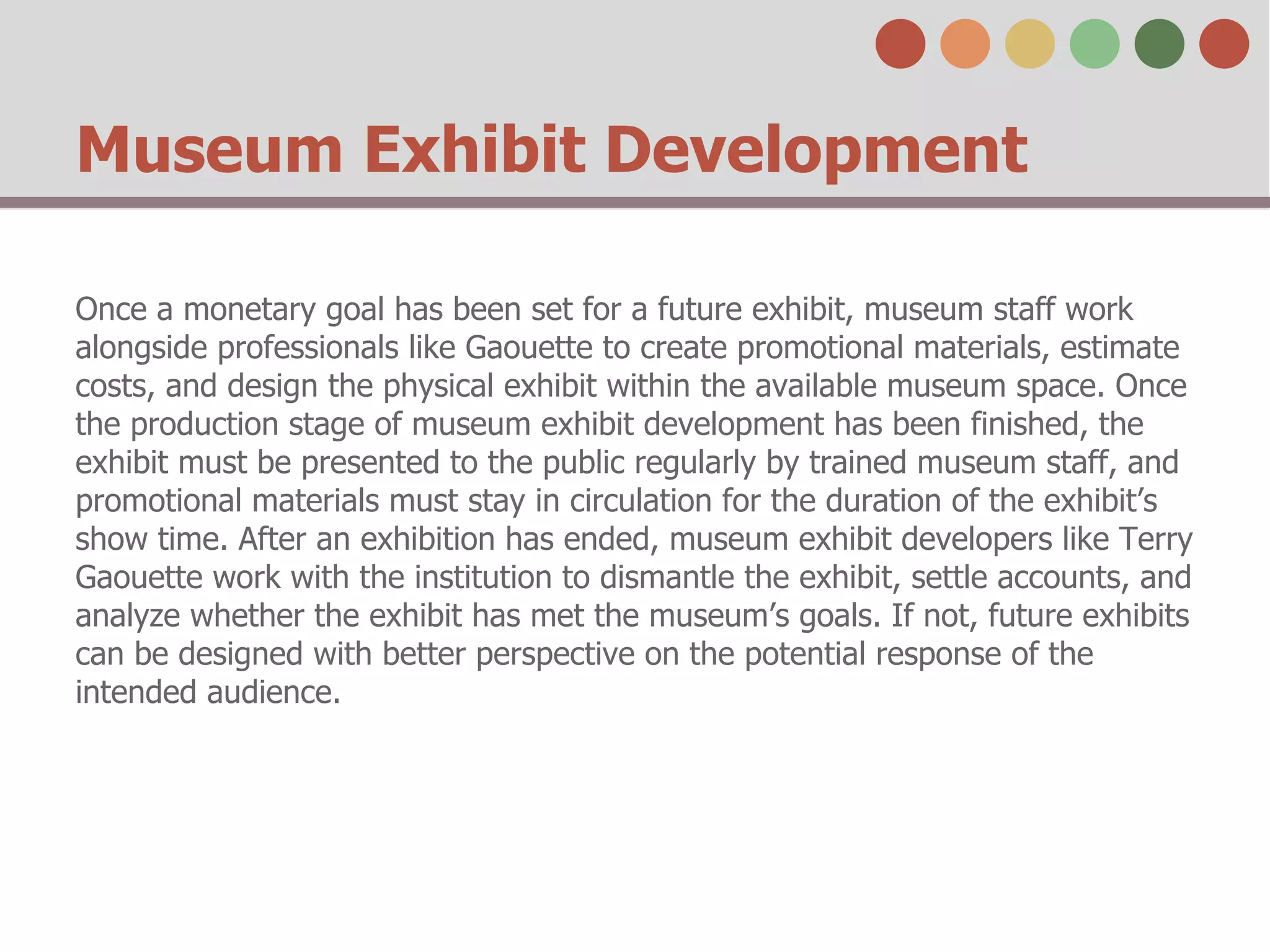Museum Exhibit Development | PDF