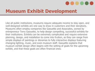 Museum Exhibit Development | PDF