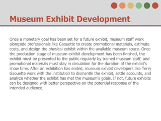 Museum Exhibit Development | PDF