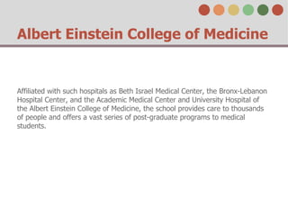 Albert Einstein College of Medicine | PPT