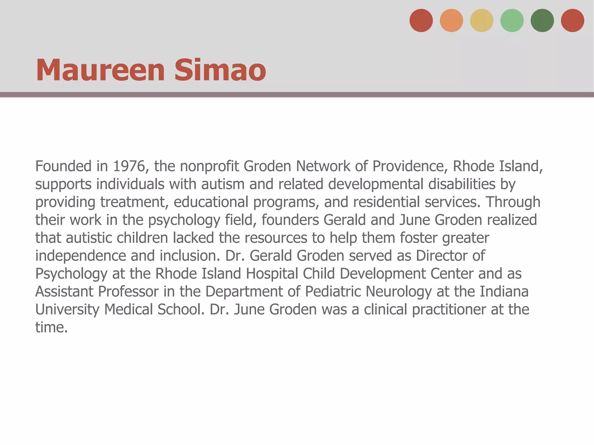 An Overview of the Groden Center By Maureen Simao | PDF