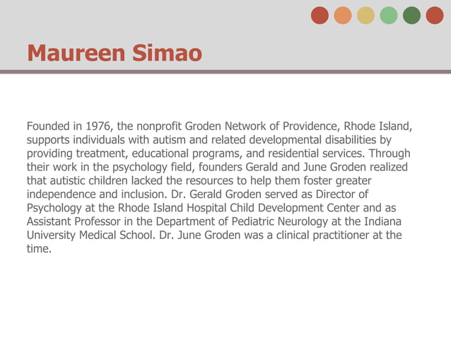 An Overview of the Groden Center By Maureen Simao | PPT