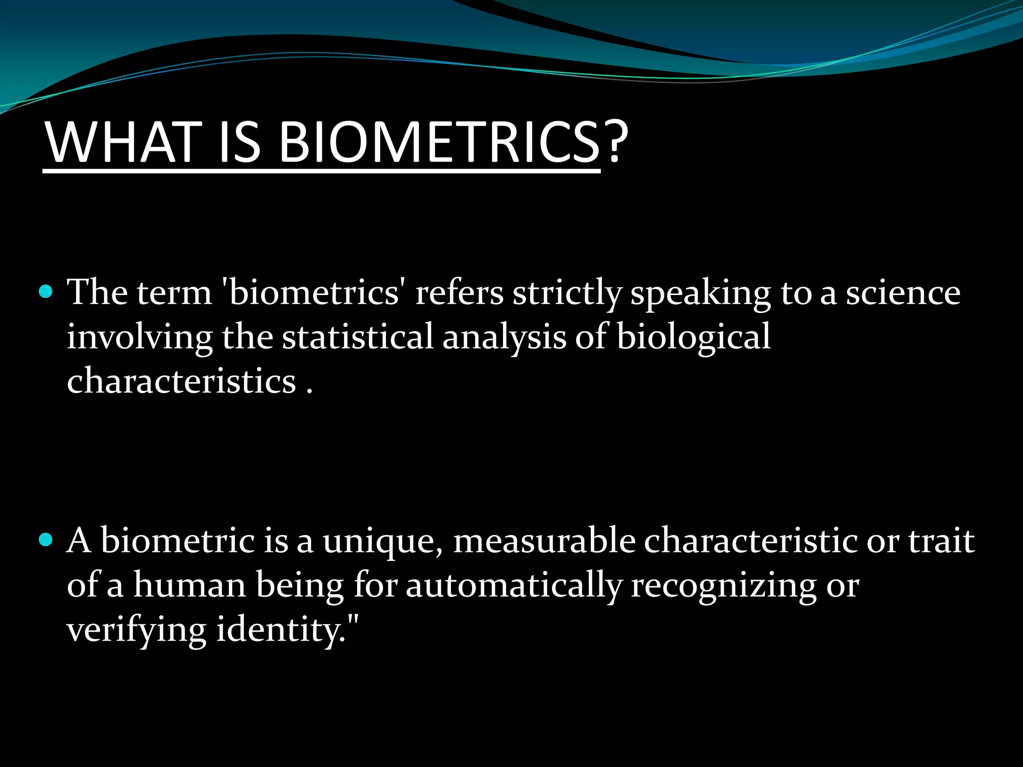 BIOMETRICS | PPTX