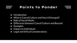 Cancel Culture | PPTX | Social Networking | Internet
