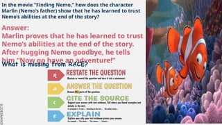 RACE - an acronym for writing Short Constructed Responses | PPTX