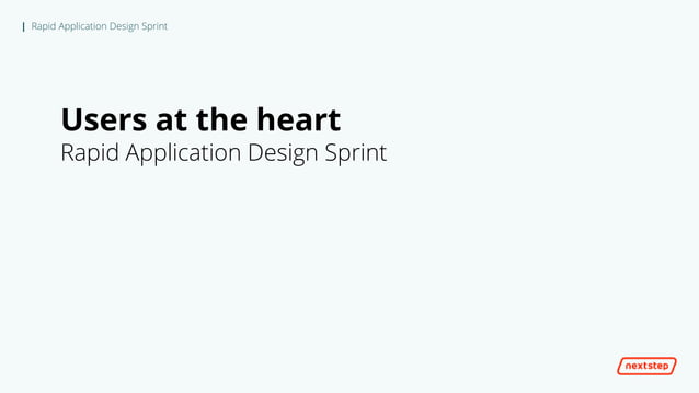 RADS - Rapid Application Design Sprint | PPTX