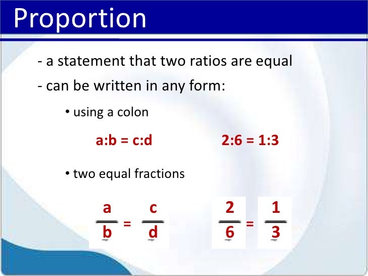 ratio and proportion