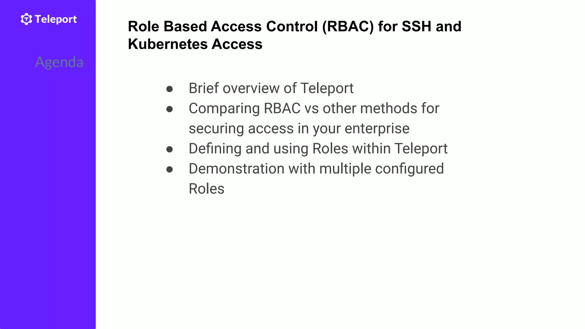 Role Based Access Controls Rbac For Ssh And Kubernetes Access With