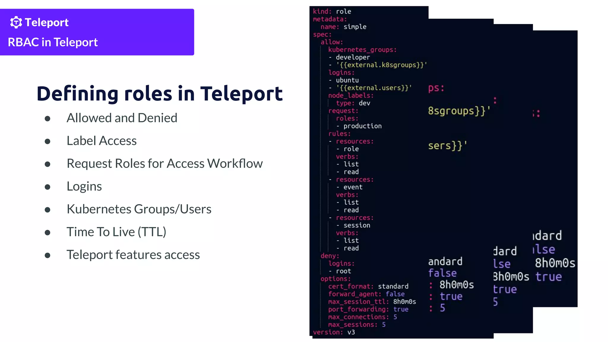Role Based Access Controls Rbac For Ssh And Kubernetes Access With