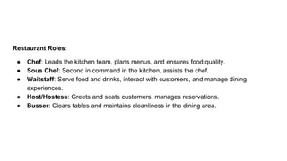 different types of restaurants and dining experiences | PPT