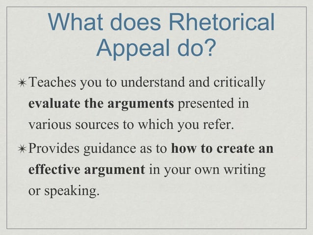 Rhetorical Appeal