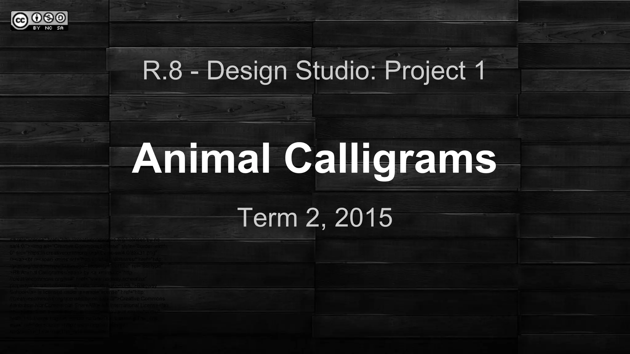 Copy of room8 design studio - project 1- animal calligram | PPT