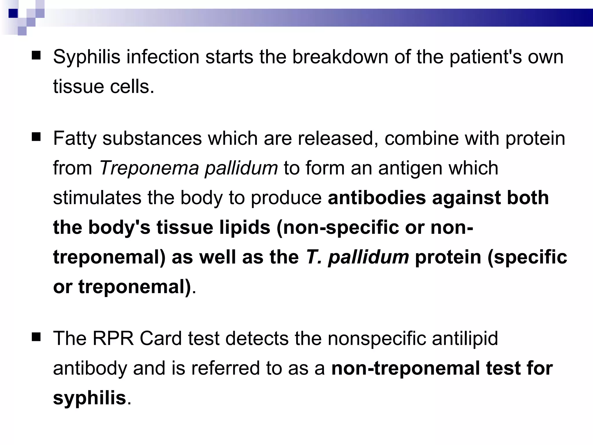 Copy of rpr test for syphilis | PPT