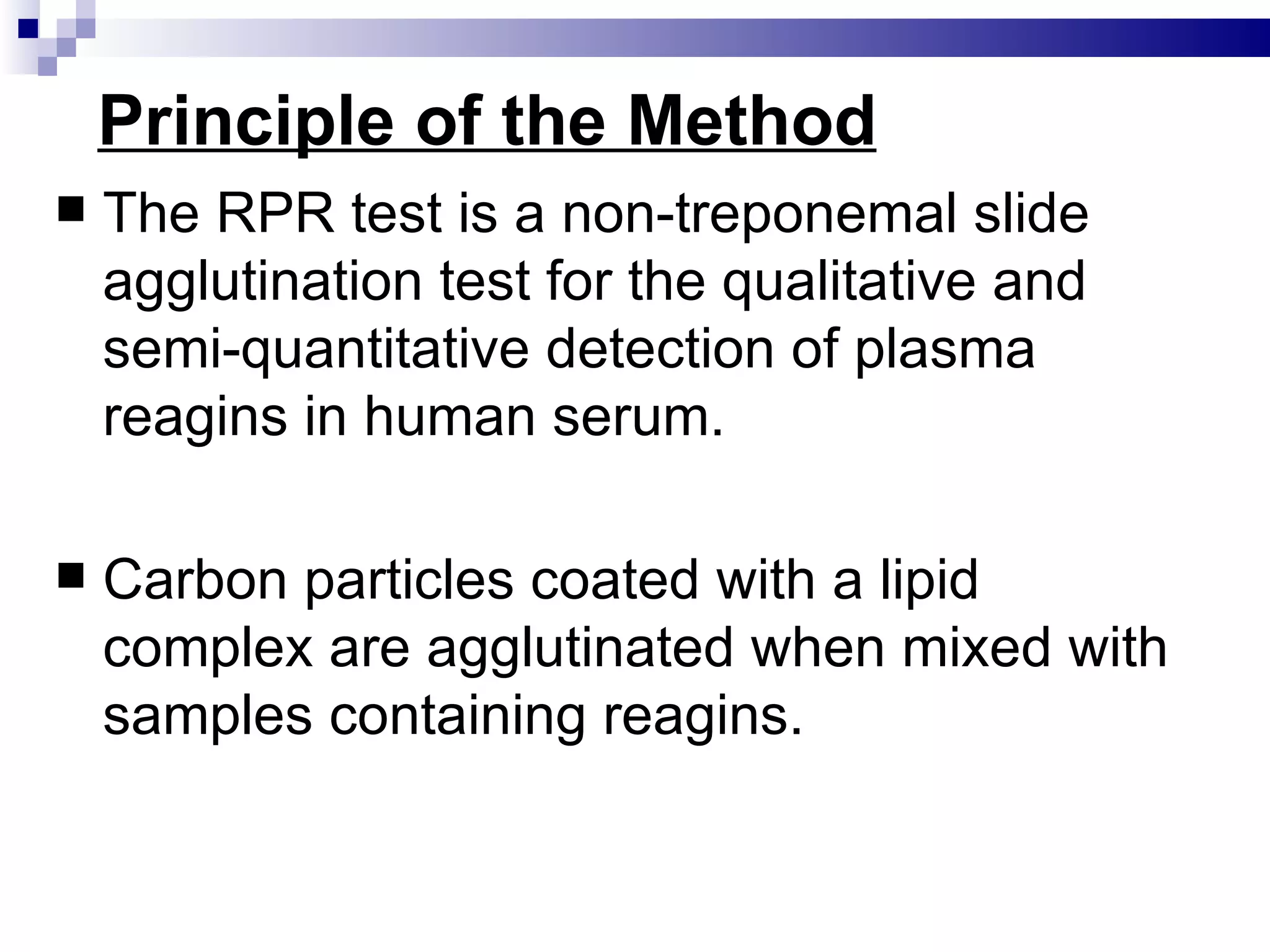 Copy of rpr test for syphilis | PPT
