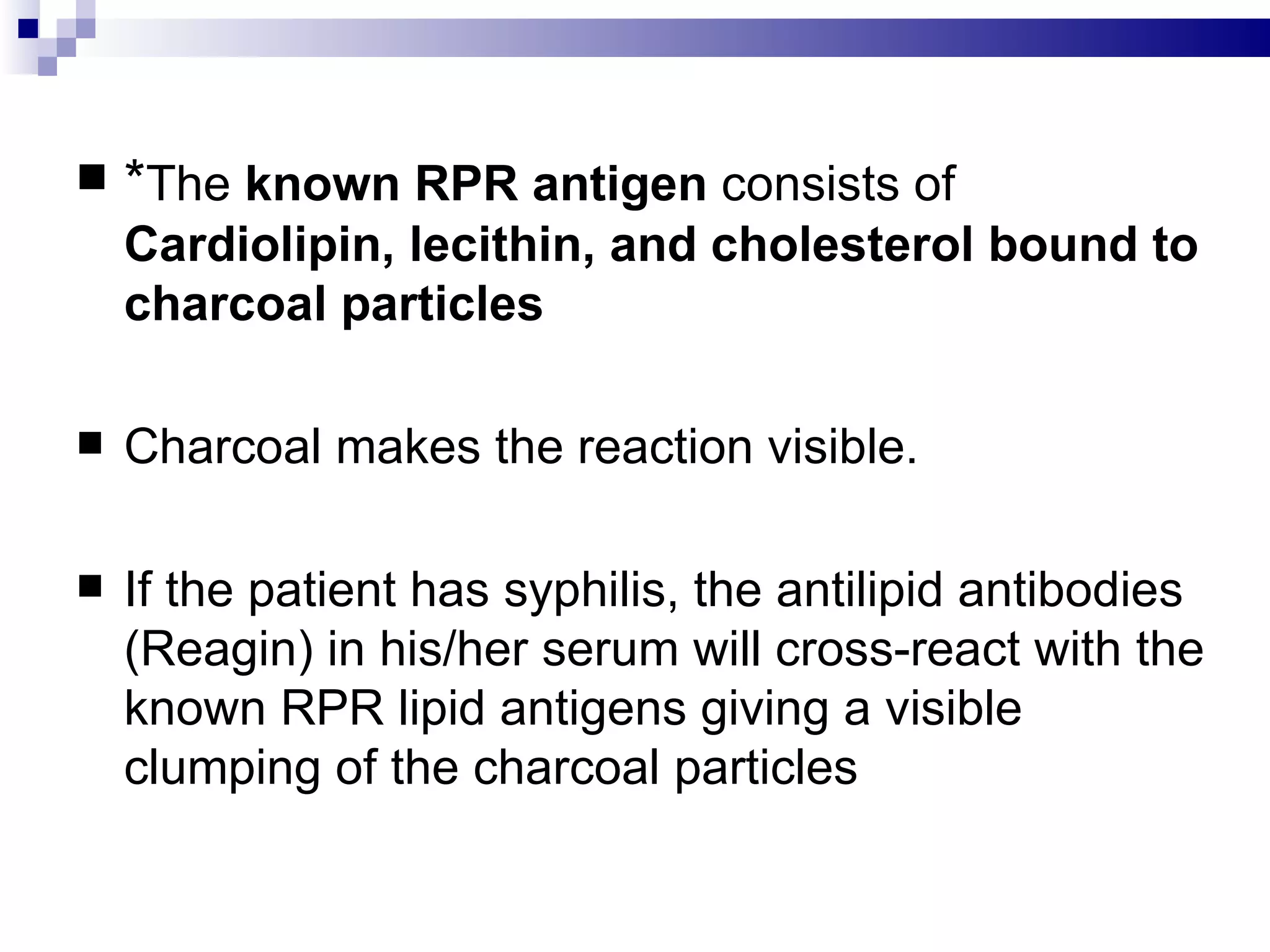 Copy of rpr test for syphilis | PPT