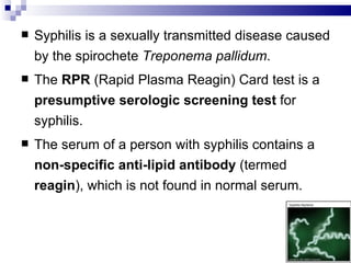 Copy of rpr test for syphilis | PPT