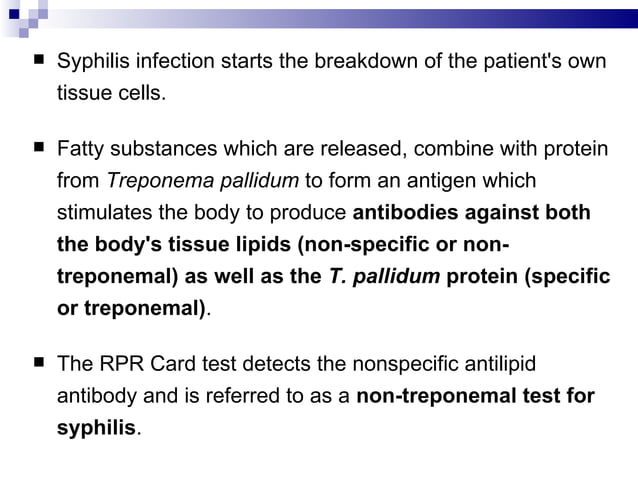 Copy of rpr test for syphilis | PPT