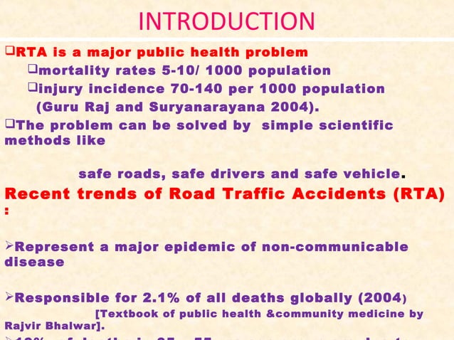 Paper presentation _Road Traffic accidents. | PPT