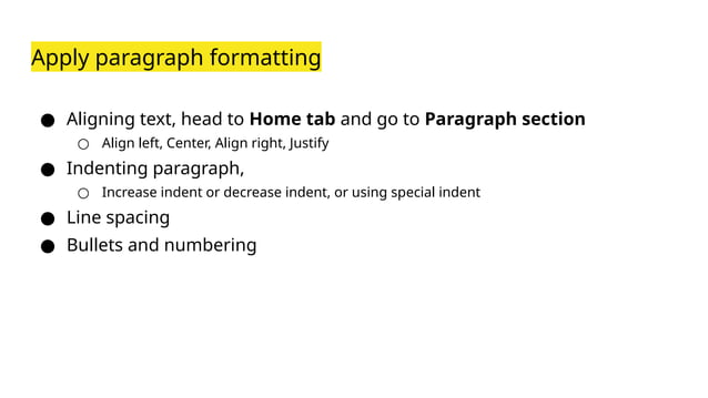 S2. 01. Ms. Word - Formatting text, paragraph.pptx