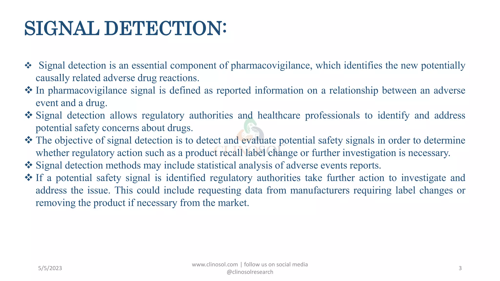 Signal Detection and Their Assessment in Clinical Trial. | PPTX