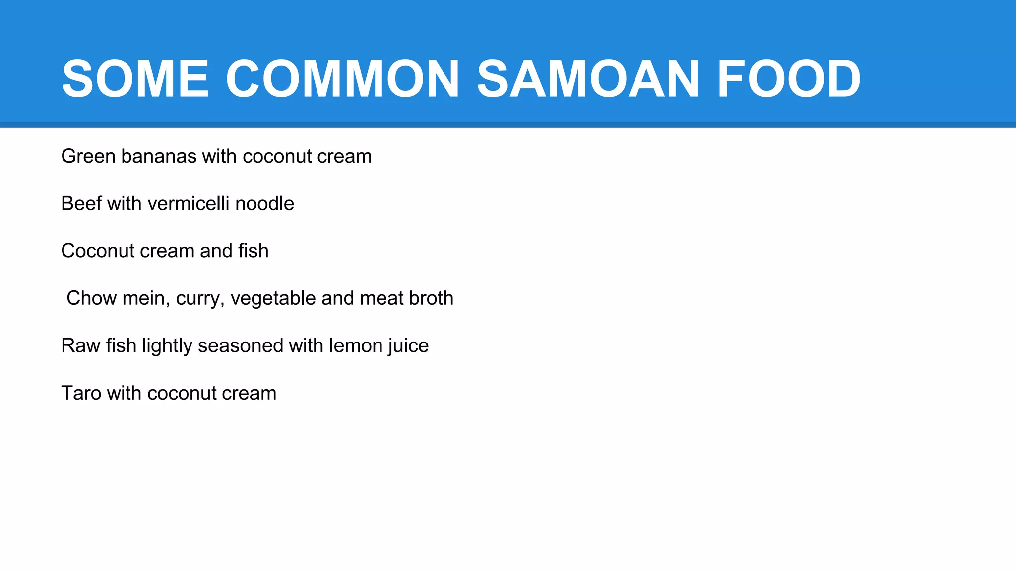Samoan food | PPTX