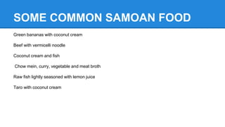 Samoan food | PPTX