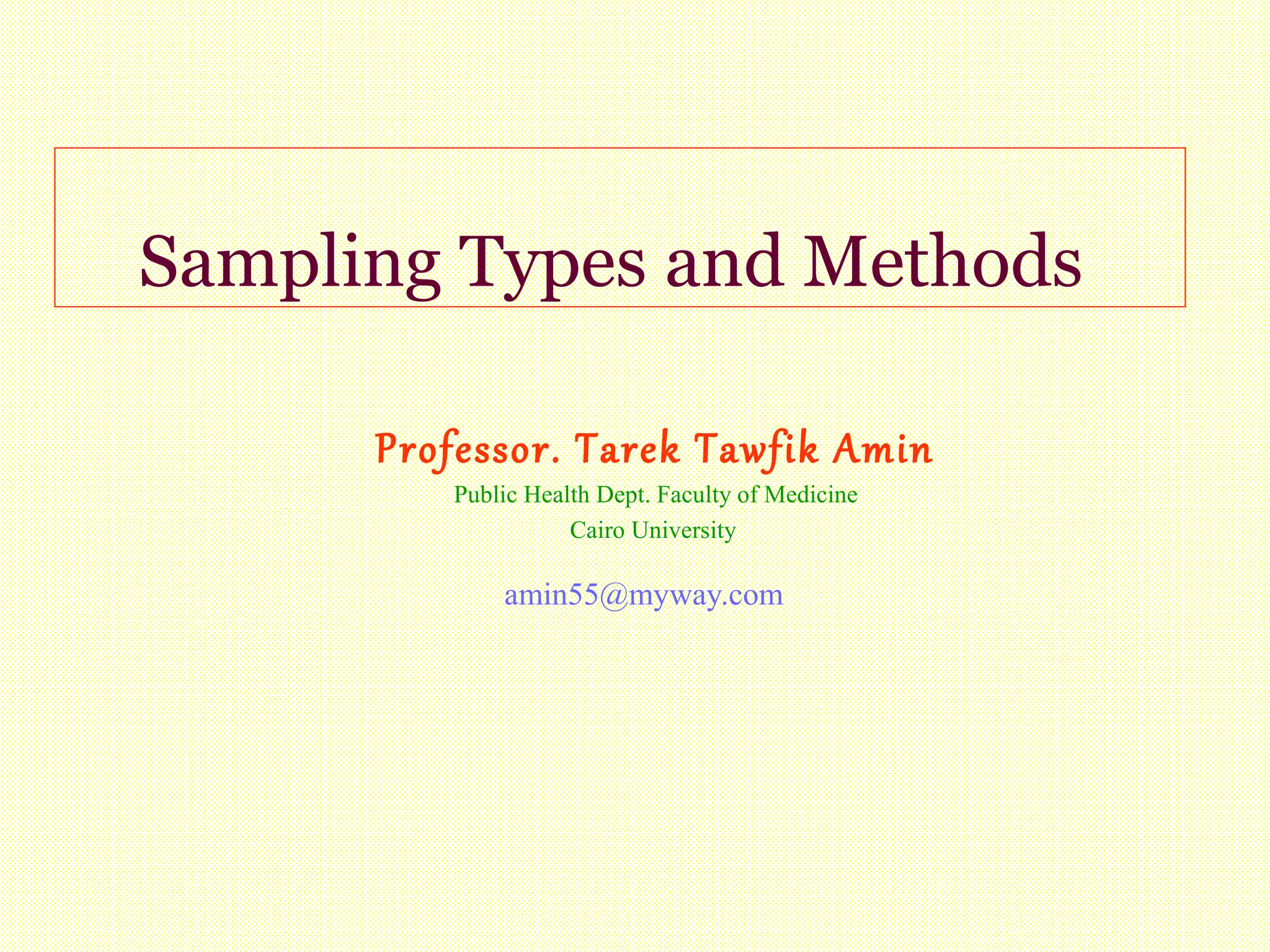 Samples Types and Methods | PPT
