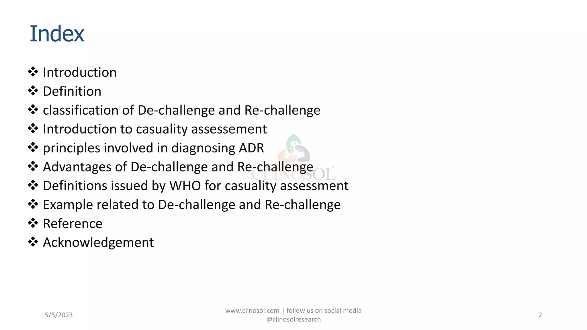 De-challenge and Rechallenge | PPTX