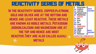 Reaction of metals and non metals with water,Introduction to reactivity ...
