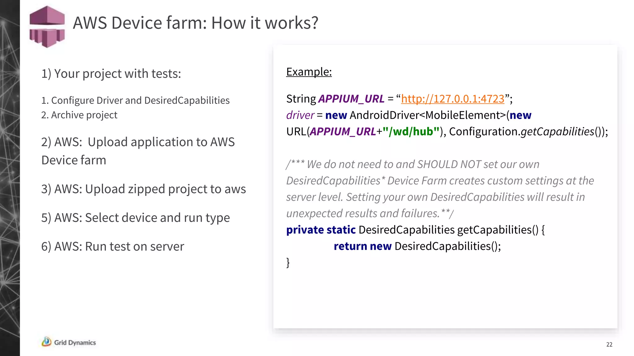 Overview for device farm for mobile testing | PPT