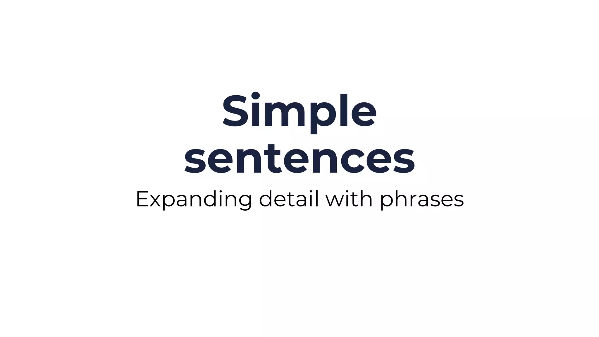 Expand simple sentences | PPTX