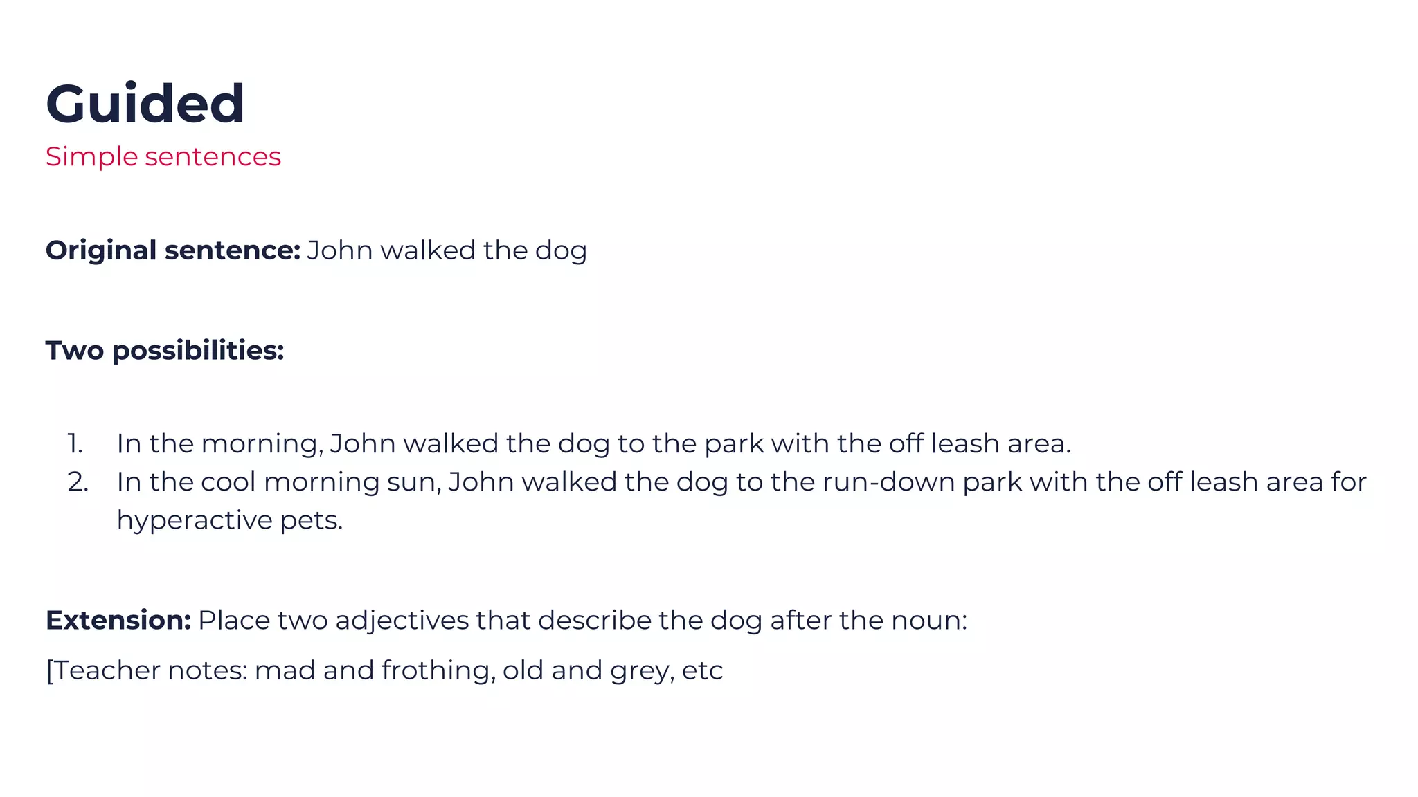 Expand simple sentences | PPTX