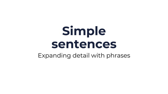 Expand simple sentences | PPTX