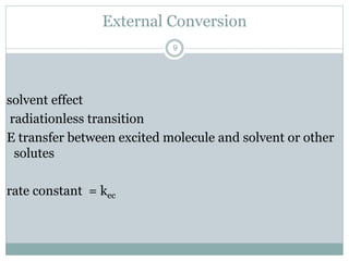 Deactivation process in Molecular luminescence | PPT