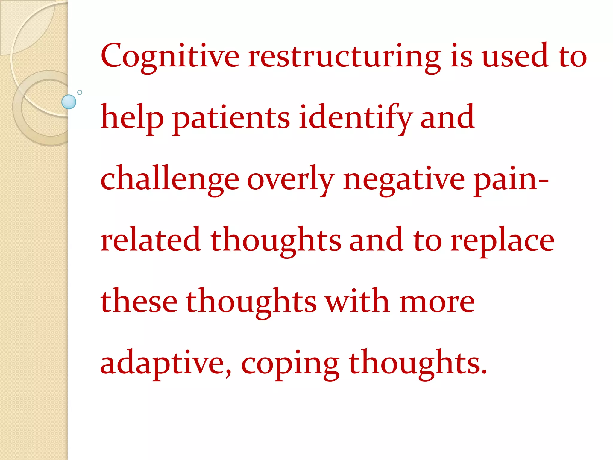 Pain management psychology | PPTX